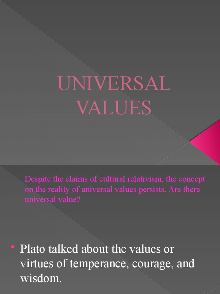 Universal Values | PDF | Virtue | Metaphilosophy