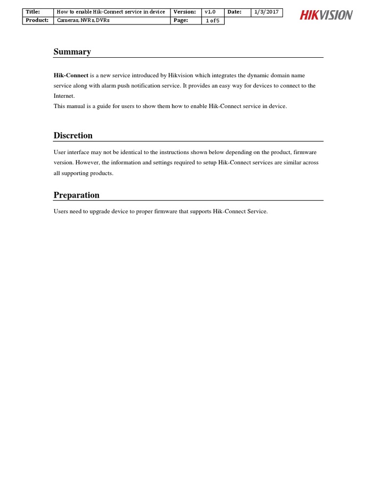 How To Enable Hik-Connect Service in Device | PDF | World Wide Web | Internet & Web