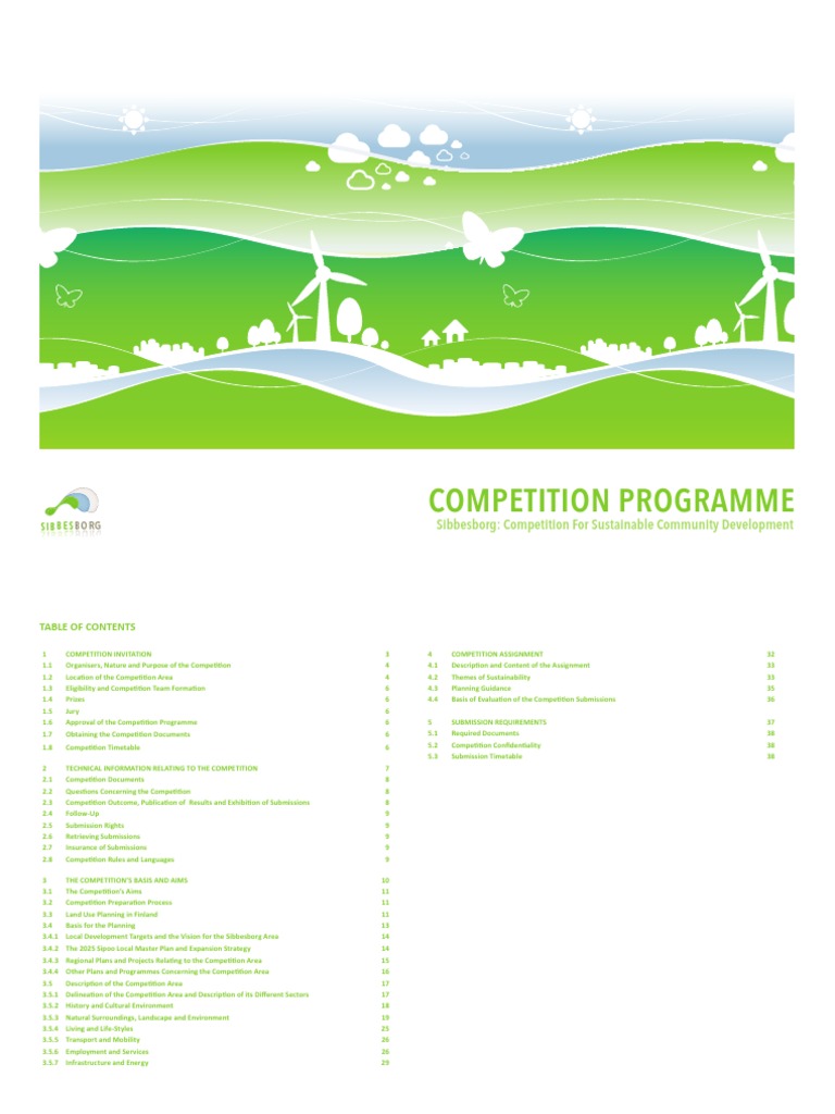 Competition Programme: Sibbesborg: Competition For Sustainable ...