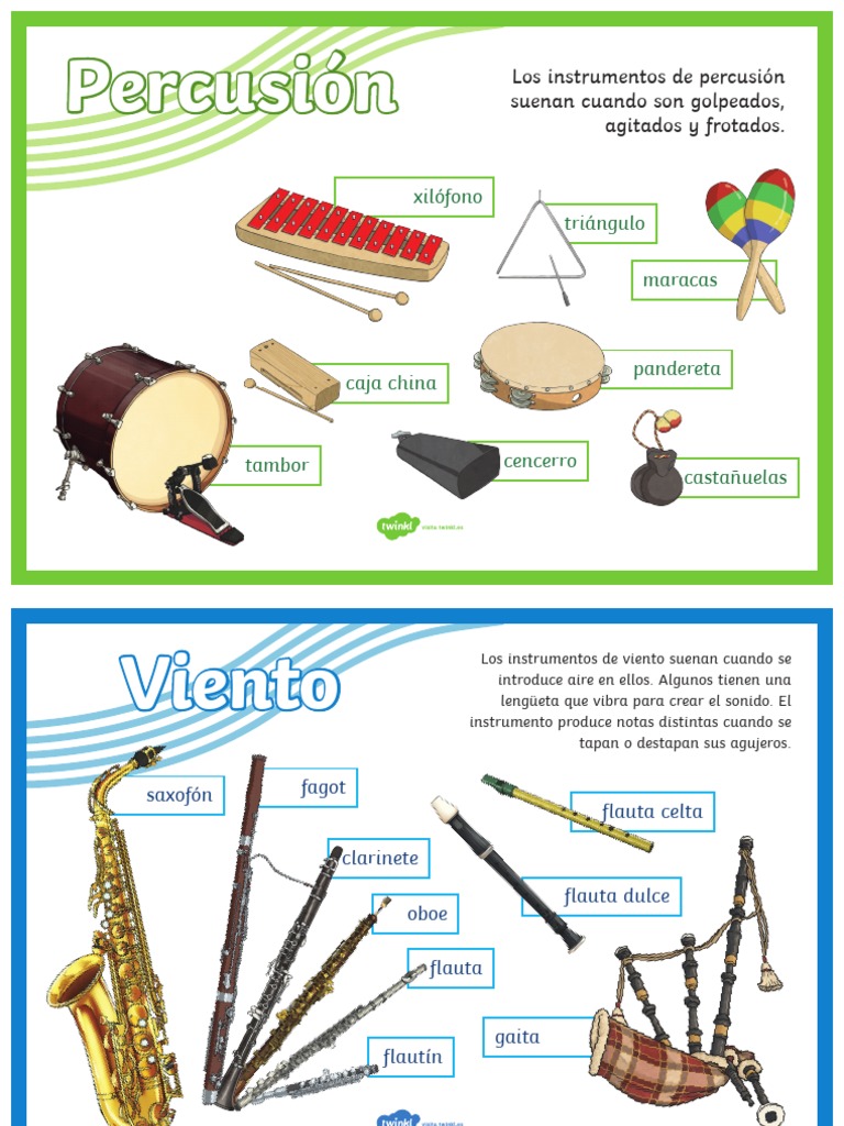 Los diferentes tipos de instrumentos musicales y cómo producen sonido ...