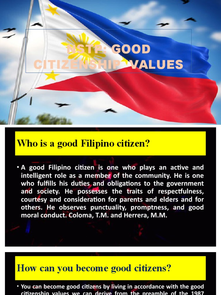 NSTP: Good Citizenship Values | PDF | Citizenship | Peace