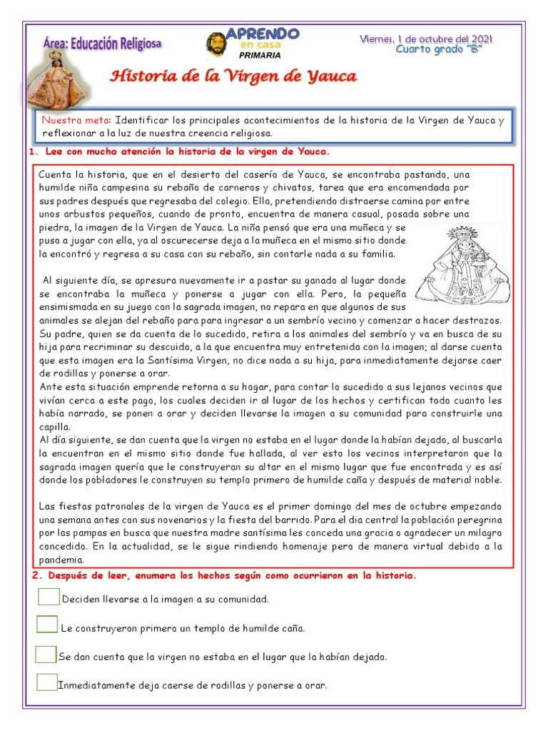 Historia de La Virgen de Yauca | PDF | María, madre de Jesús