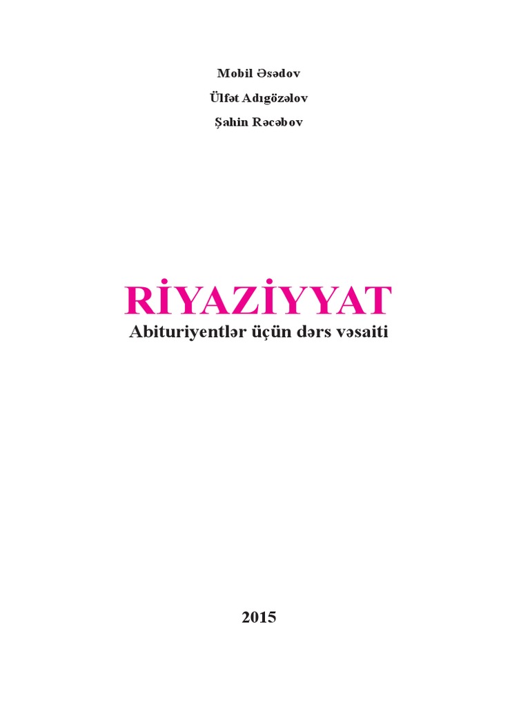 Riyaziyyat Dəyər qayda | PDF
