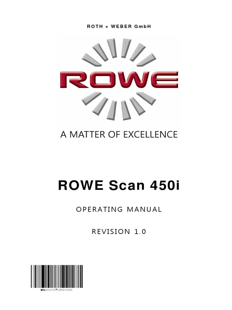 ROWE Scan450i Operating Manual 1.0 en | PDF | Image Scanner | Ac Power ...