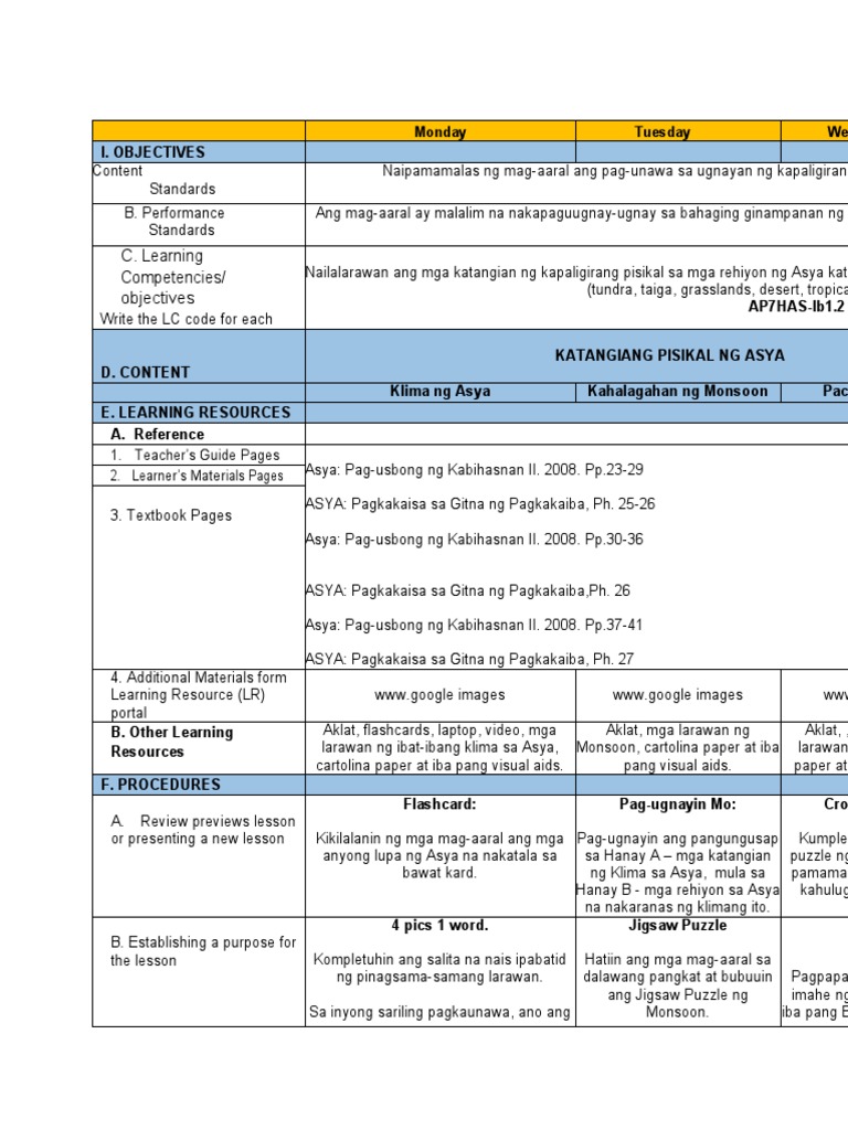 Lesson Plan Araling Panlipunan | PDF