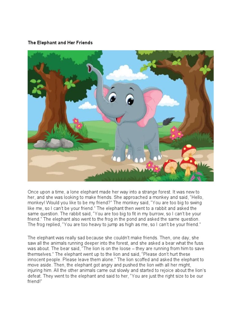 The Elephant and Her Friends | PDF