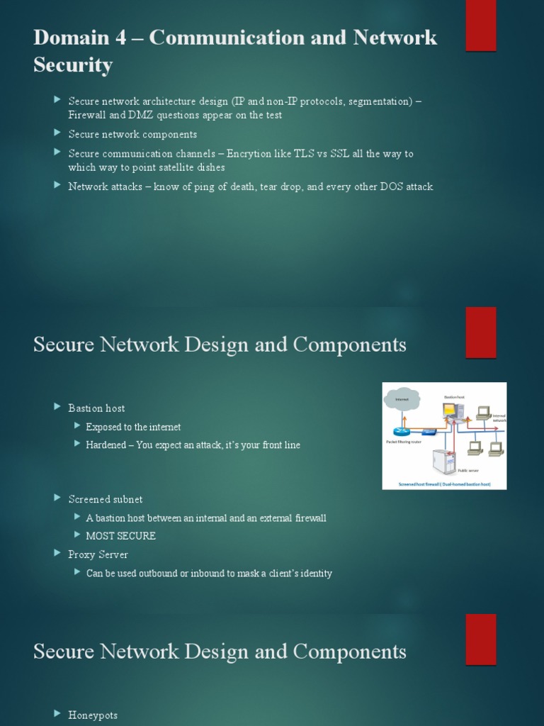 Domain 4 Communication and Network Security | PDF | Denial Of Service ...
