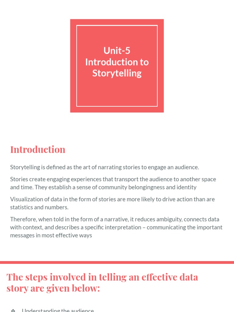 Introduction To Storytelling | PDF | Storytelling | Narrative