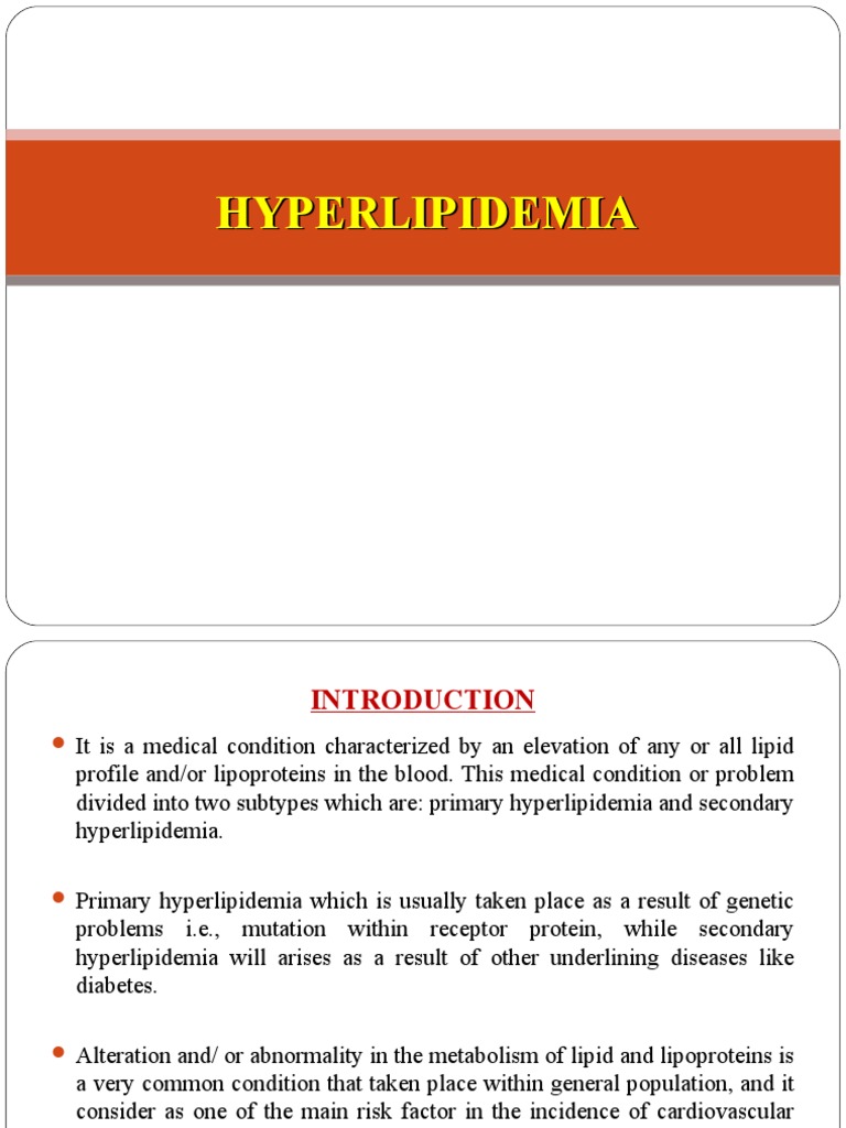 Understanding Hyperlipidemia: A Comprehensive Review of Lipid ...