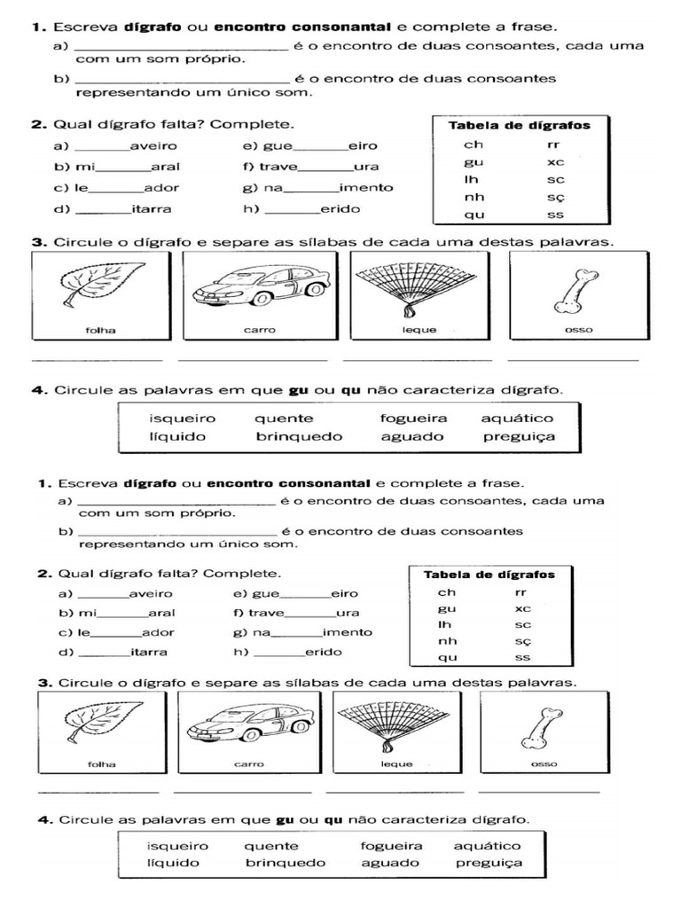 Atividade Digrafo | PDF