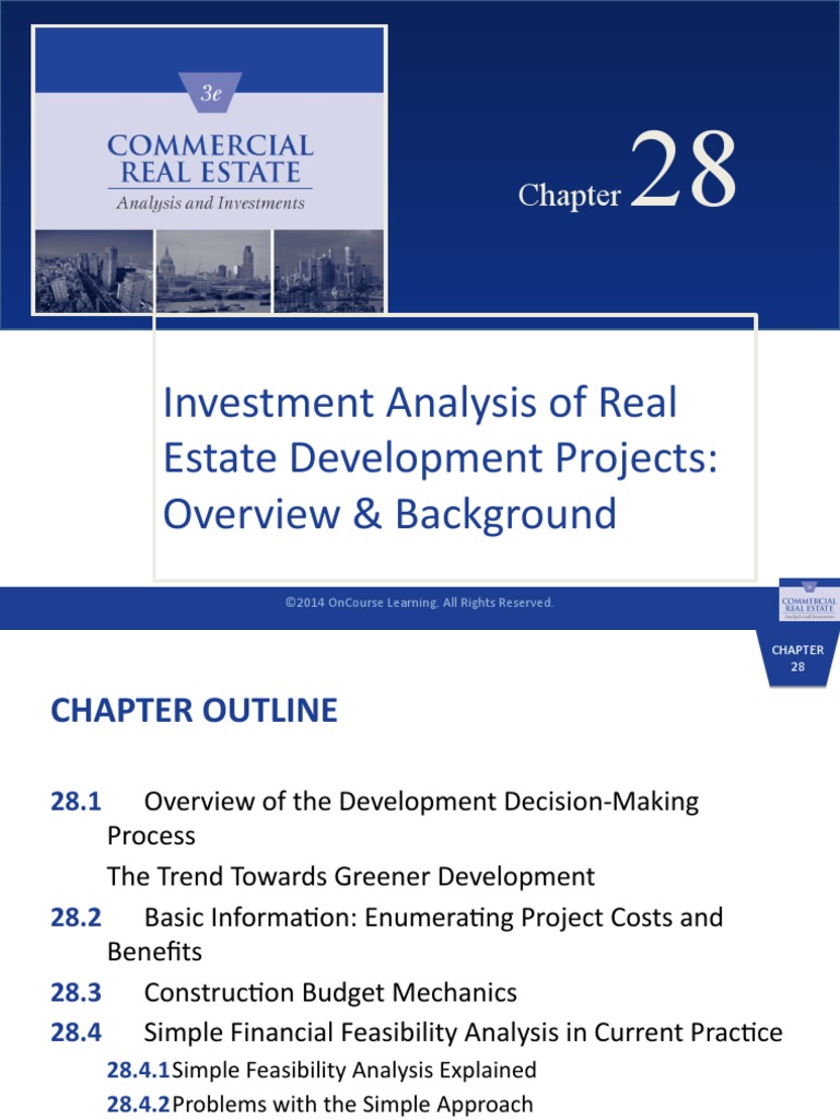 Investment Analysis of Real Estate Development Projects: Overview ...
