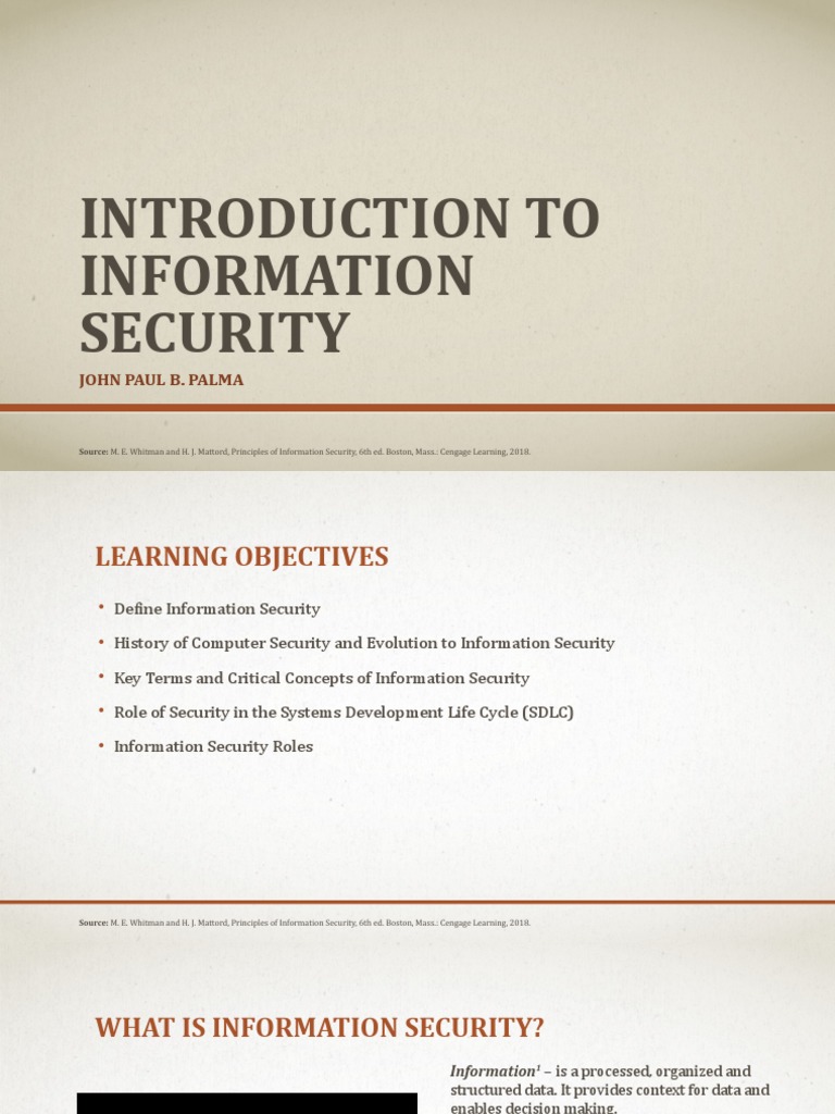 Introduction To Information Security Pdf Information Security Threat Computer