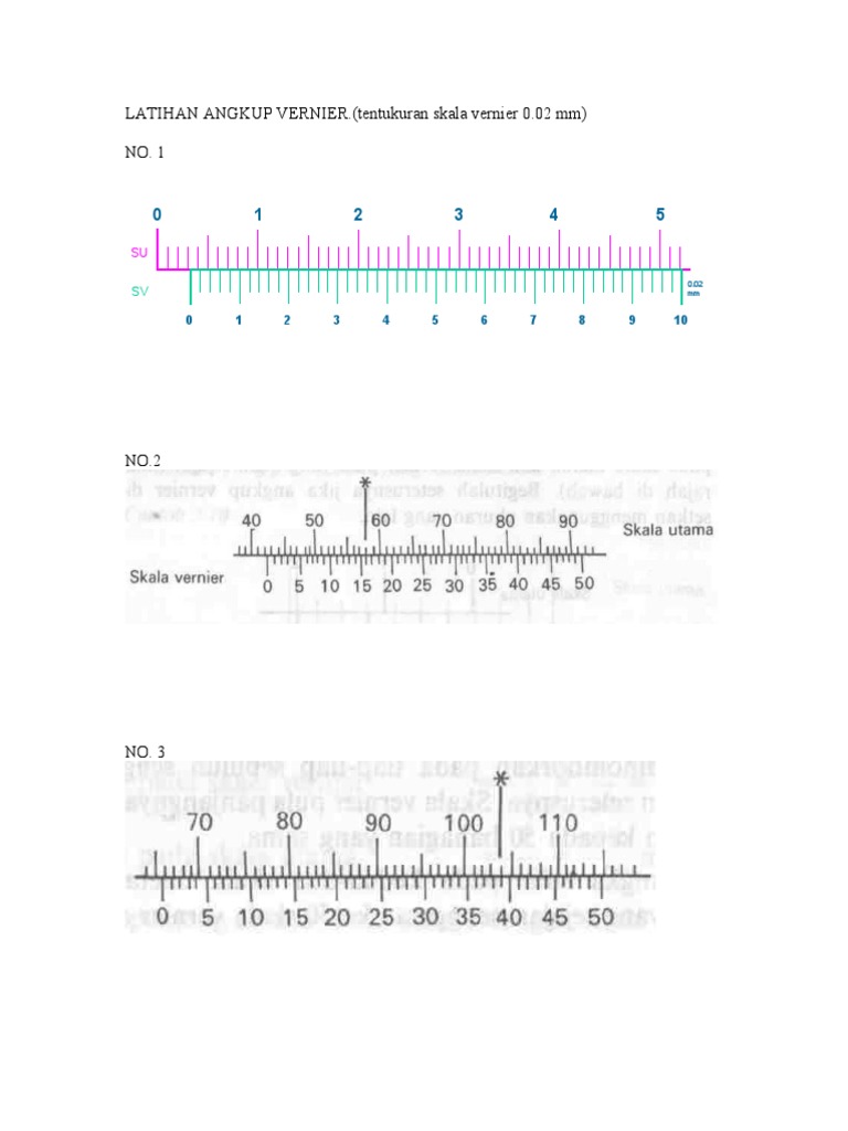 Latihan Angkup Vernier | PDF