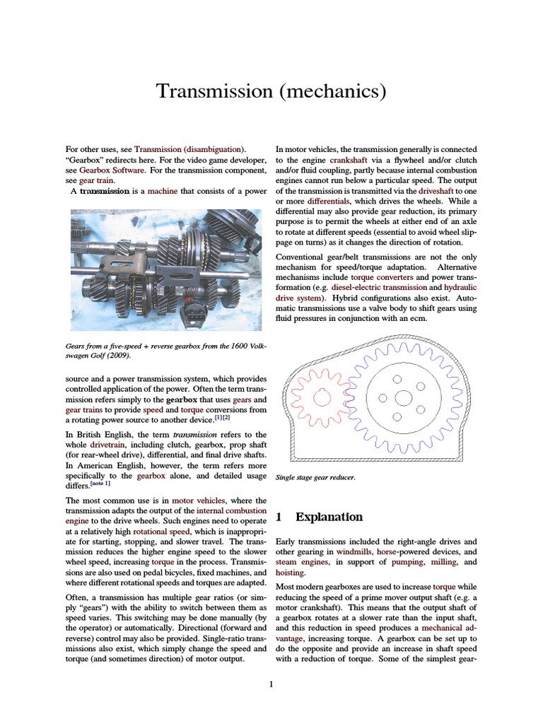 Transmission (Mechanics) | PDF | Transmission (Mechanics) | Manual ...