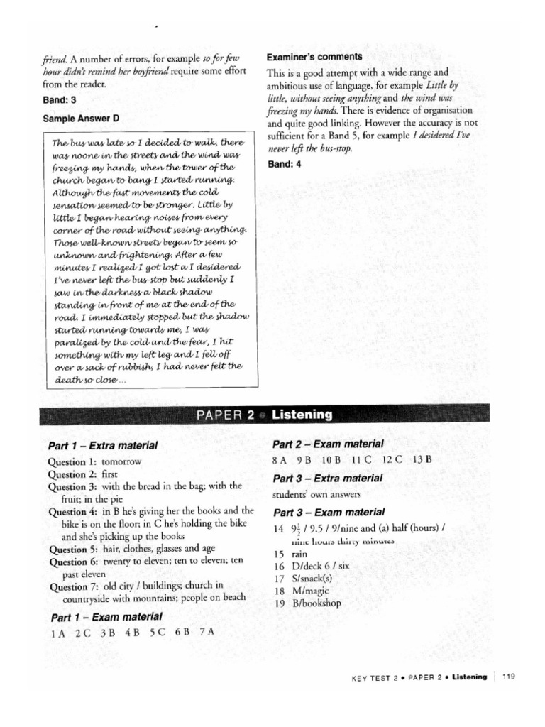 Exams Extra PET2 - Transcript+keys | PDF