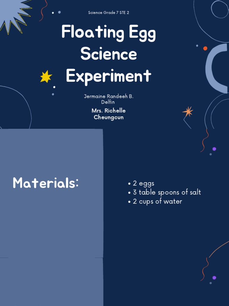 Floating Egg Science Experiment Pdf