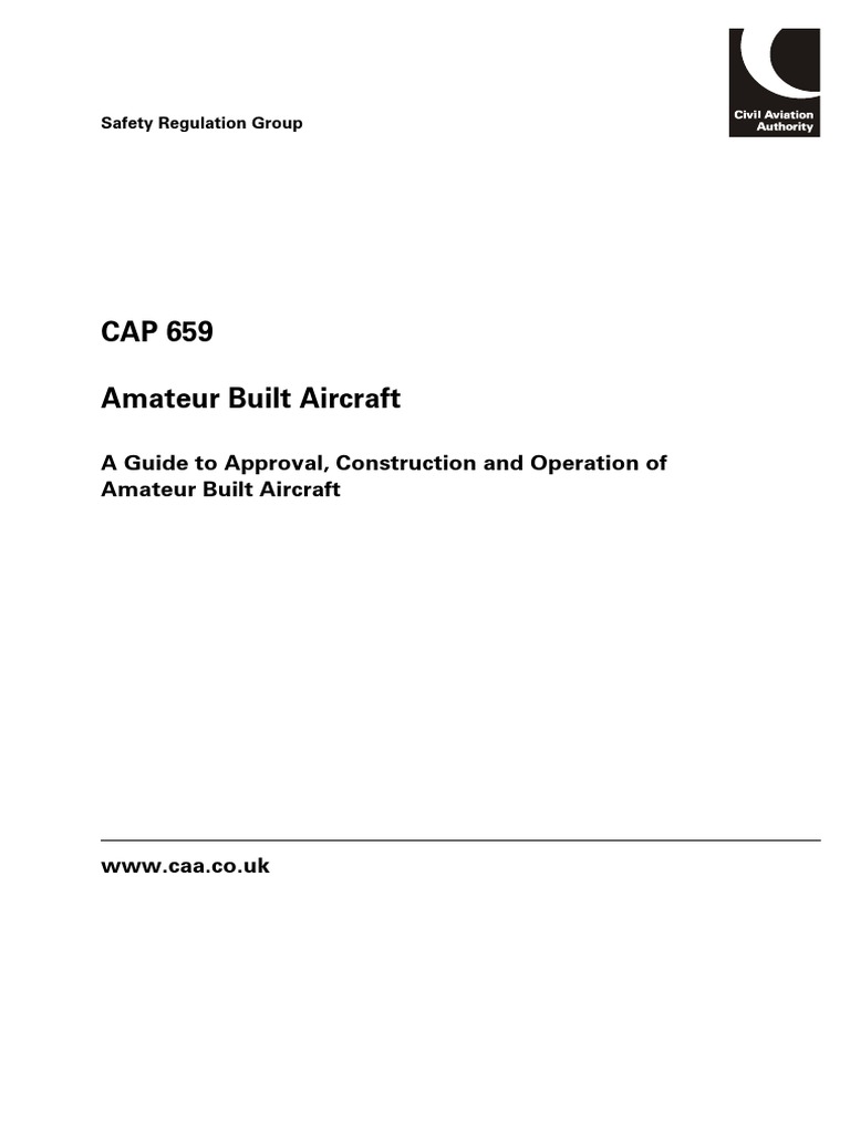 Caa Cap 659 | PDF | Homebuilt Aircraft | Federal Aviation Administration