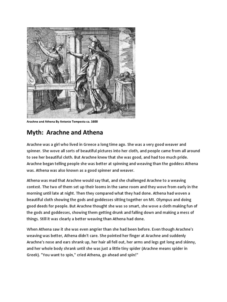 Arachne vs Athena: Myth of Pride | PDF | Art | Poetry