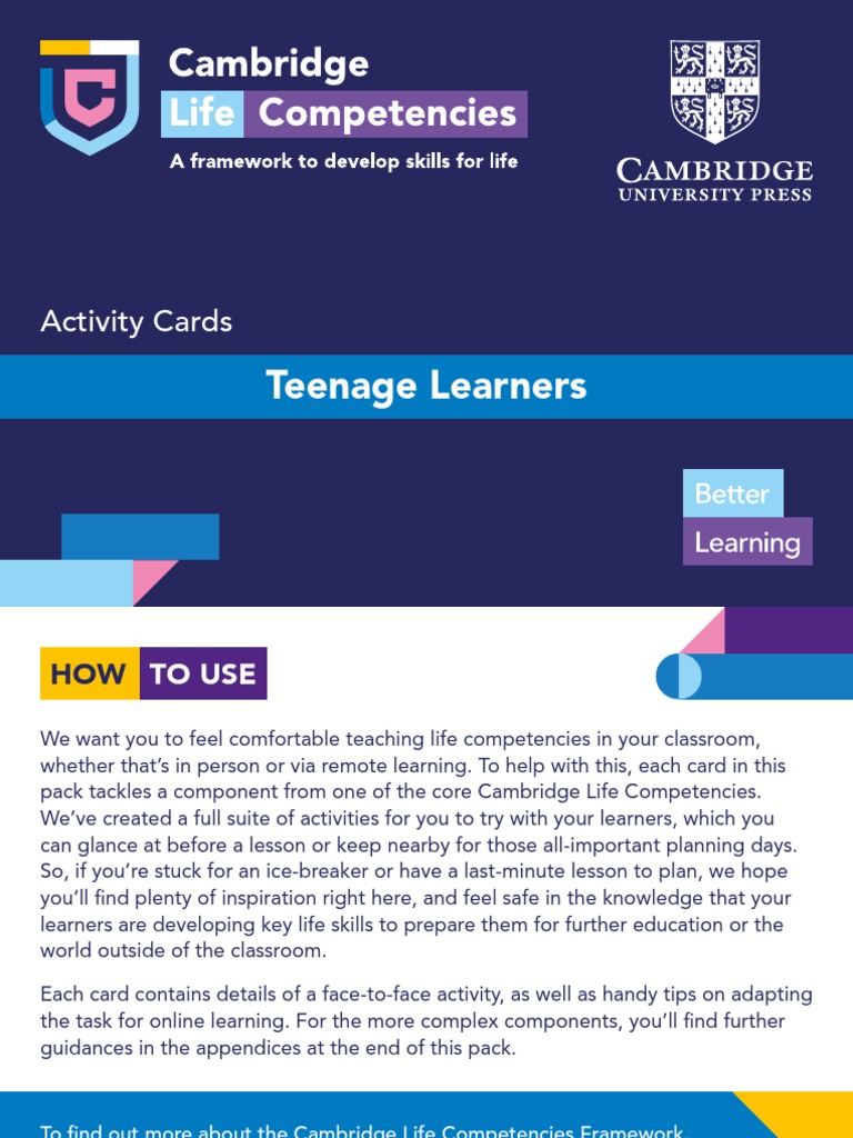 ELT CambridgeLifeCompetencies ActivityCards DigitalDownload ...