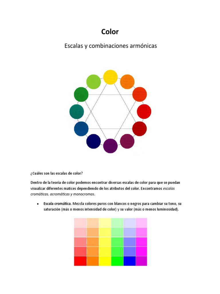 Cuáles son las escalas de color | PDF | Color | Negro