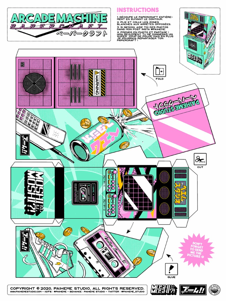 Arcade Machine Papercraft - File | PDF
