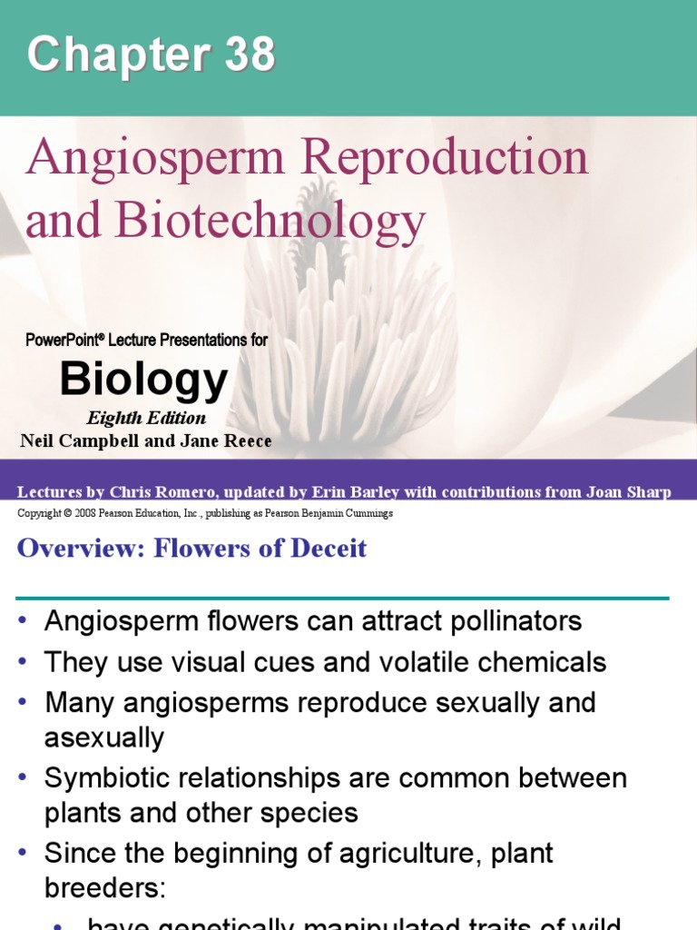 Angiosperm Reproduction and Biotechnology: Biology | PDF | Seed | Flowers
