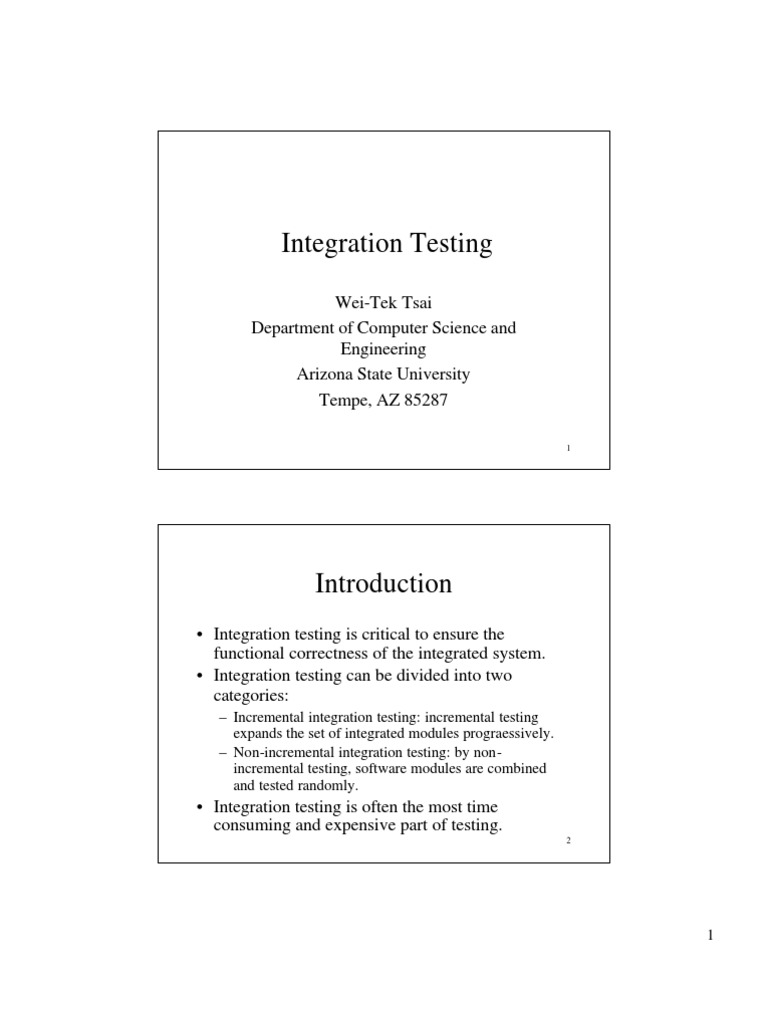 Integration Testing | PDF | Software Testing | Information Technology ...
