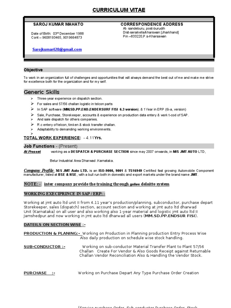 Saroj Resume Pdf Business Computing And Information Technology
