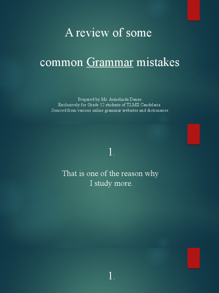 Common Grammar Mistakes | PDF | Verb | Adjective