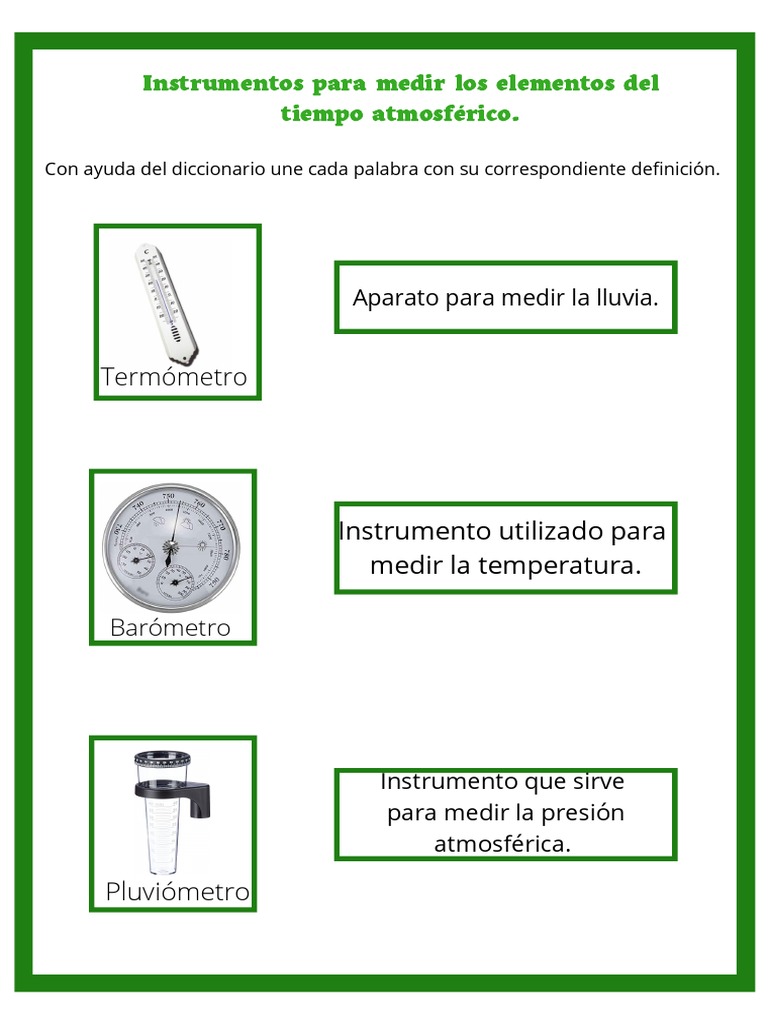 Instrumentos meteorológicos básicos y sus definiciones | PDF