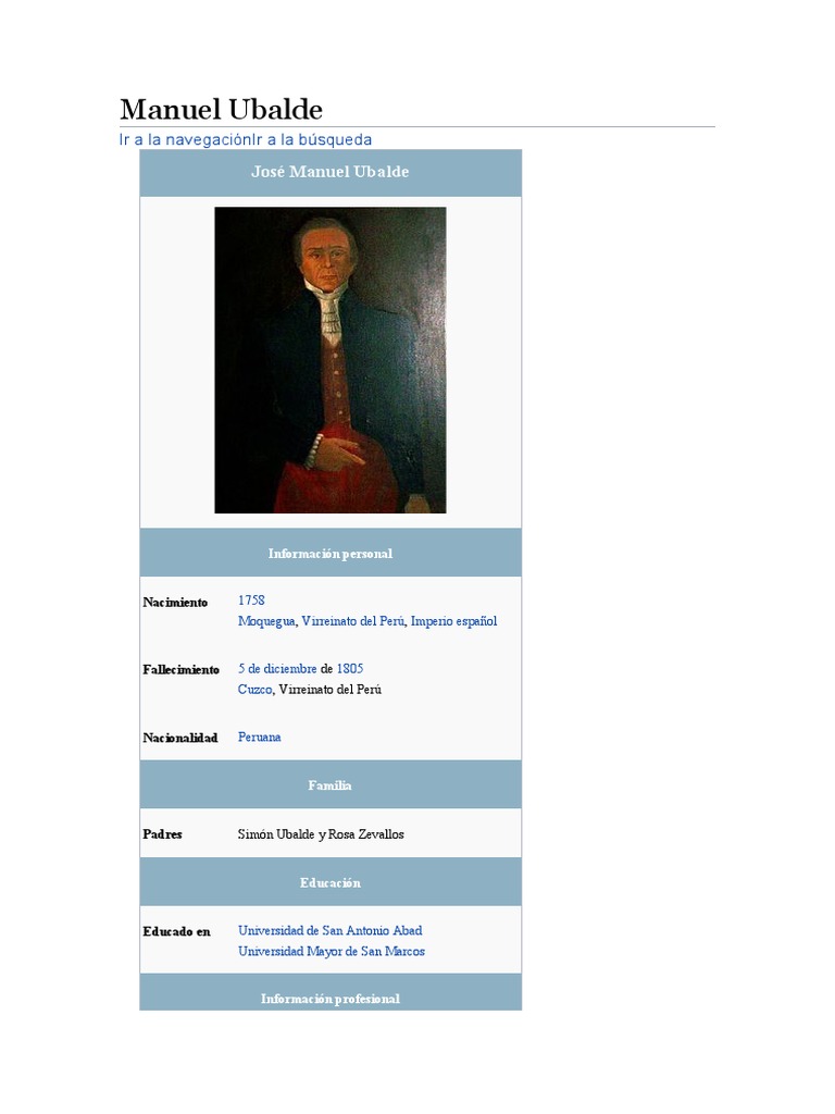 Precursor - Manuel Ubalde | PDF | Perú | Imperio Inca