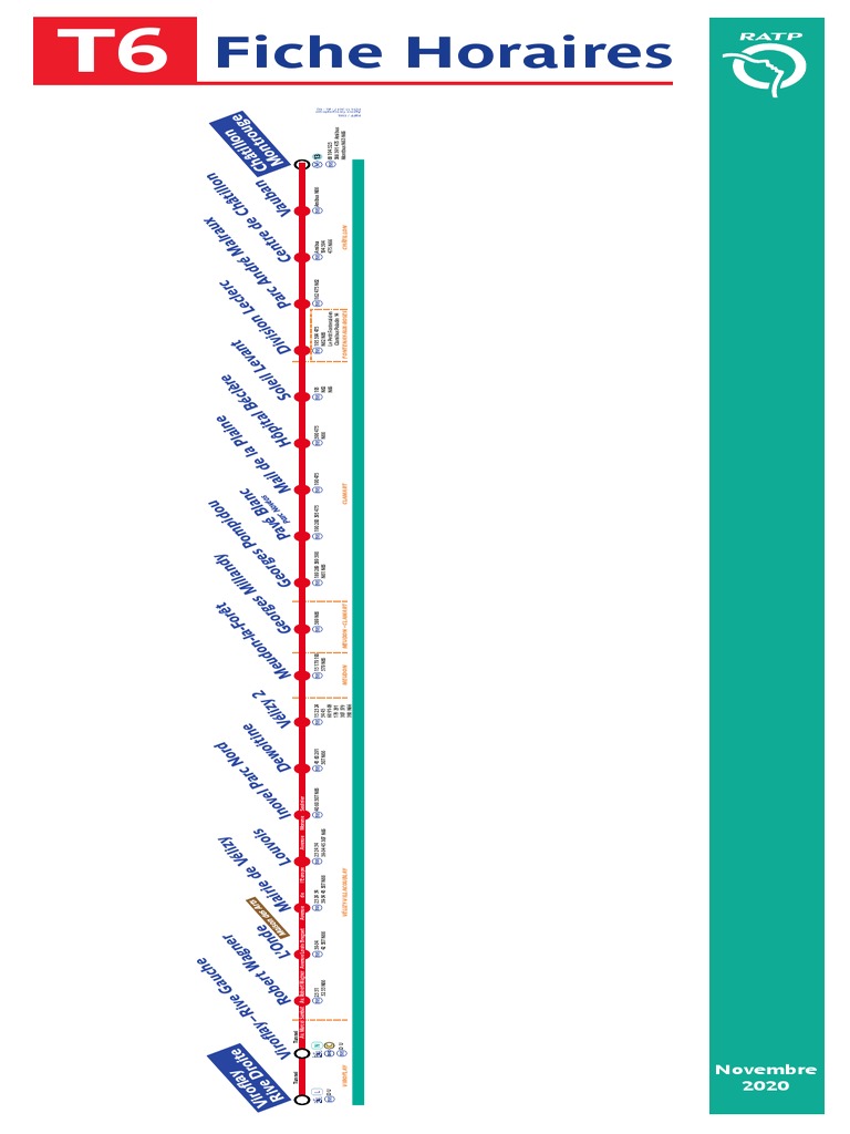 Fiche-Horaire Tram Ligne-T6 | PDF