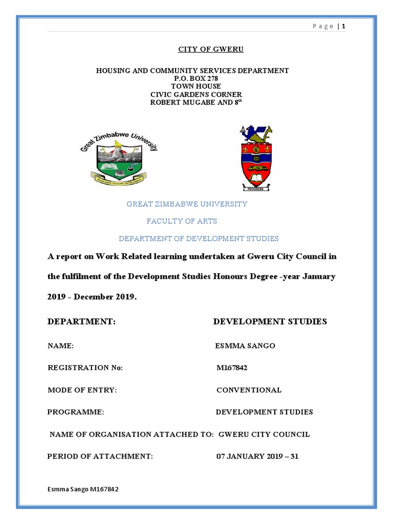 Essy Final Work Related Learning Report | PDF | Clinic | City