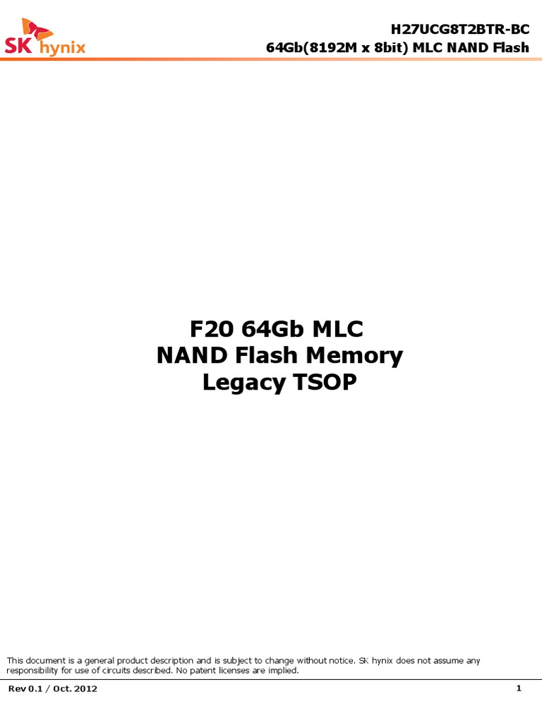 F20 64Gb MLC NAND Flash Memory Legacy TSOP | PDF | Flash Memory | Input ...