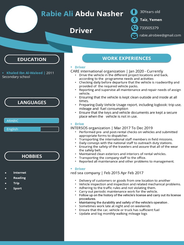 Rabie Ali: Abdu Nasher Driver | PDF | Vehicles | Fuel Economy In ...