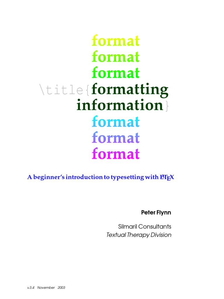 LaTeX - A Beginners Introduction to Typesetting With LaTeX | Te X ...