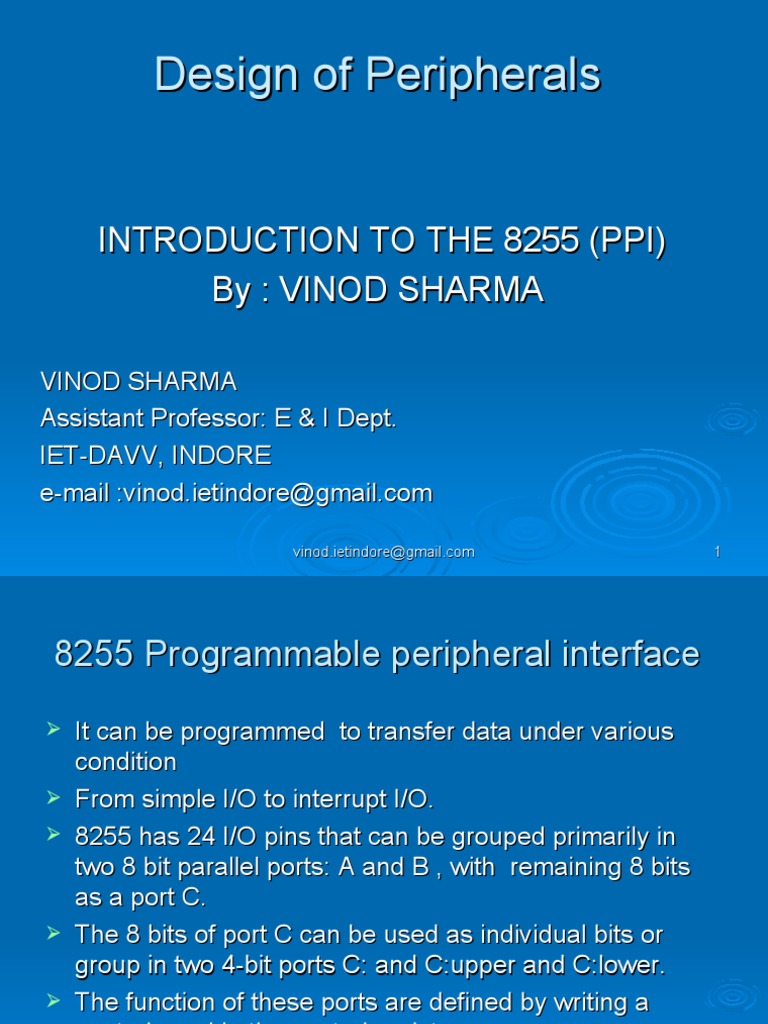 Design of Peripherals | PDF | Input/Output | Information And Communications Technology