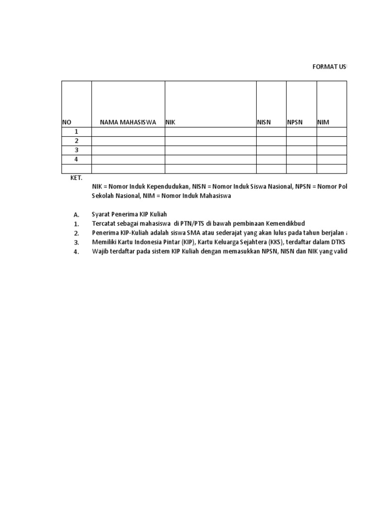Format Kip 2021 Amik Master | PDF