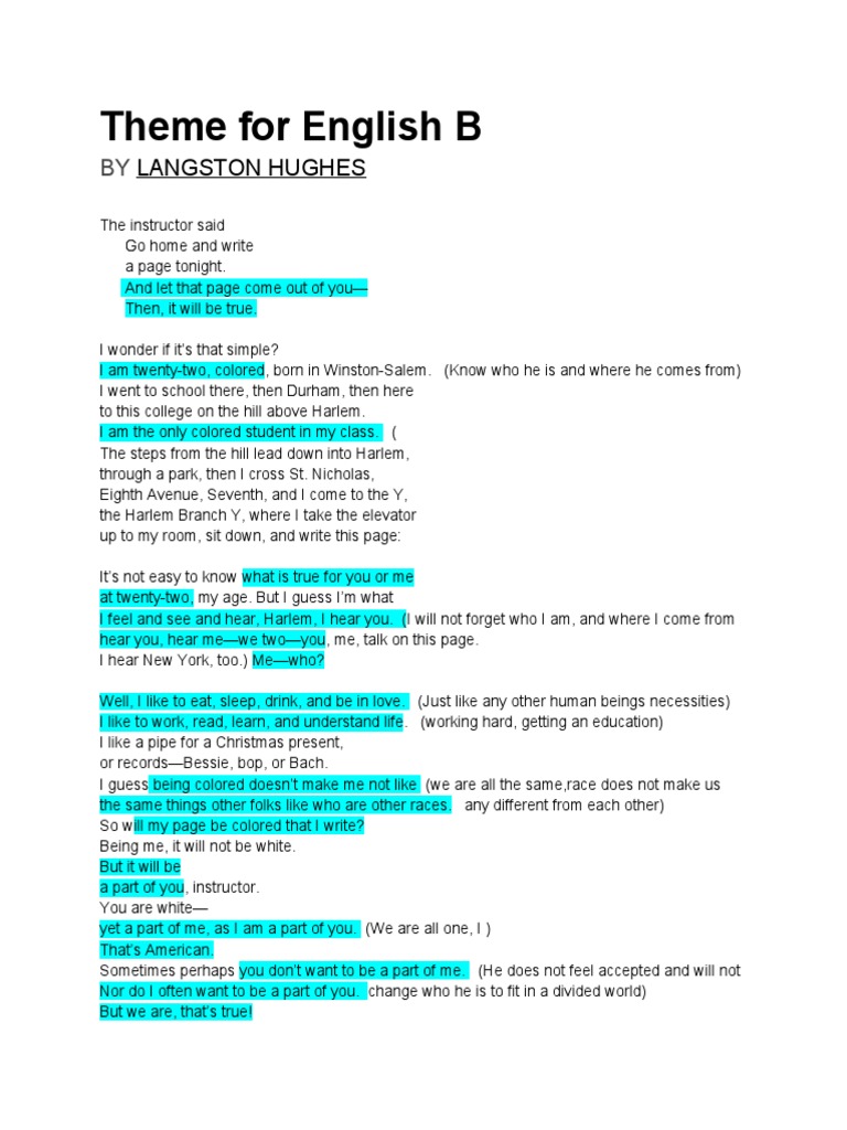 Theme For English B-Annotation | PDF