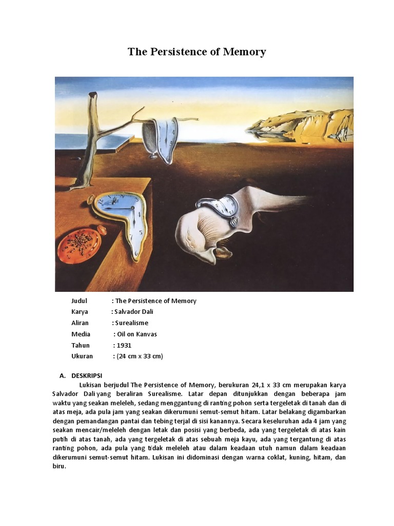 The Persistence of Memory | PDF | Seni