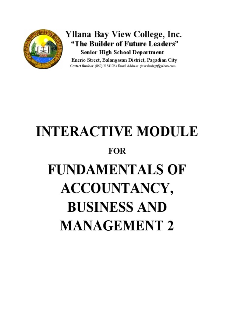 (FABM 2) Interactive Module Week 2 | PDF | Expense | Income Statement