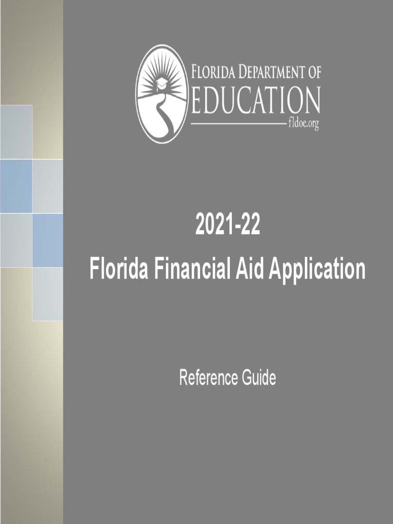 Florida Financial Aid Application FFAA Reference Guide 2021-2022 | PDF ...