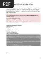 Ket Speaking Questions 2023 Practice 1 Cambridge | PDF