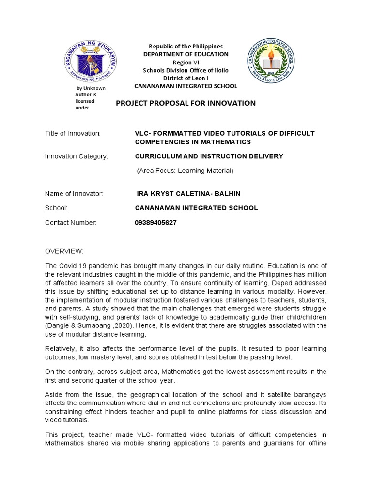 Innovation Proposal Paper | PDF | Educational Assessment | Learning