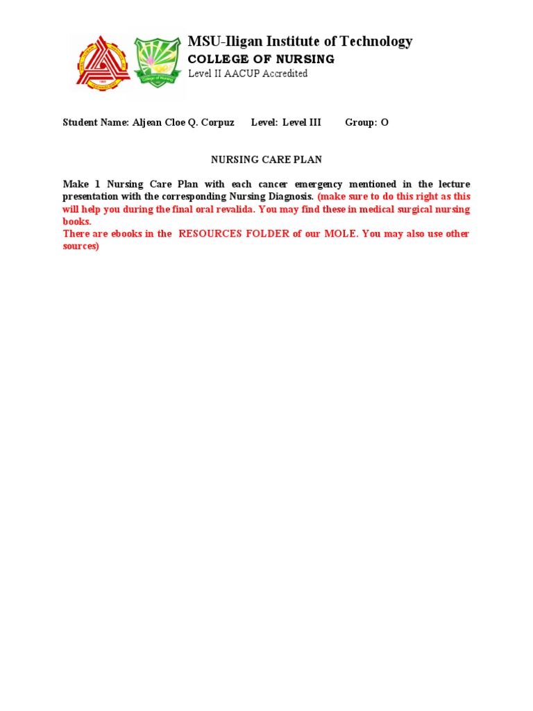 Activity 11 - Nursing Care Plan Septic Shock | PDF | Sepsis | Shock ...