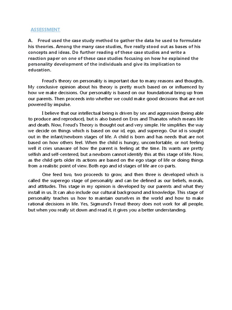 Freud's Case Studies and Personality Development | PDF