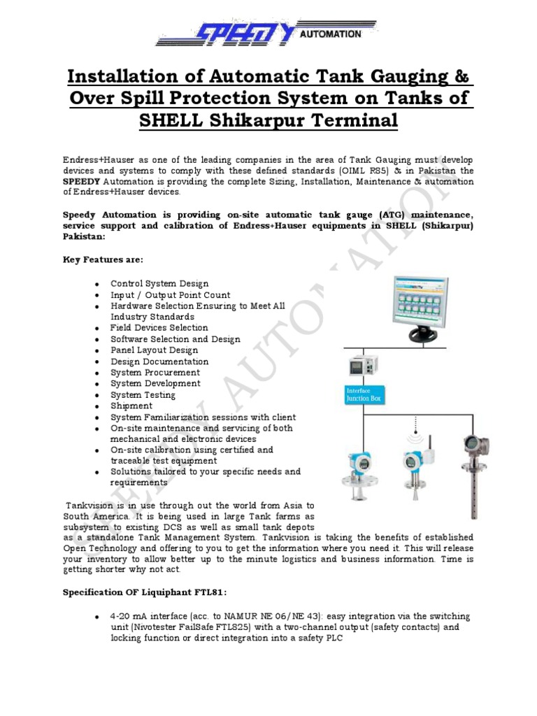 Installation and Maintenance of Automatic Tank Gauging Systems and ...