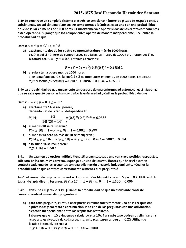 Práctica 5 | PDF | Variable aleatoria | Enseñanza de matemática