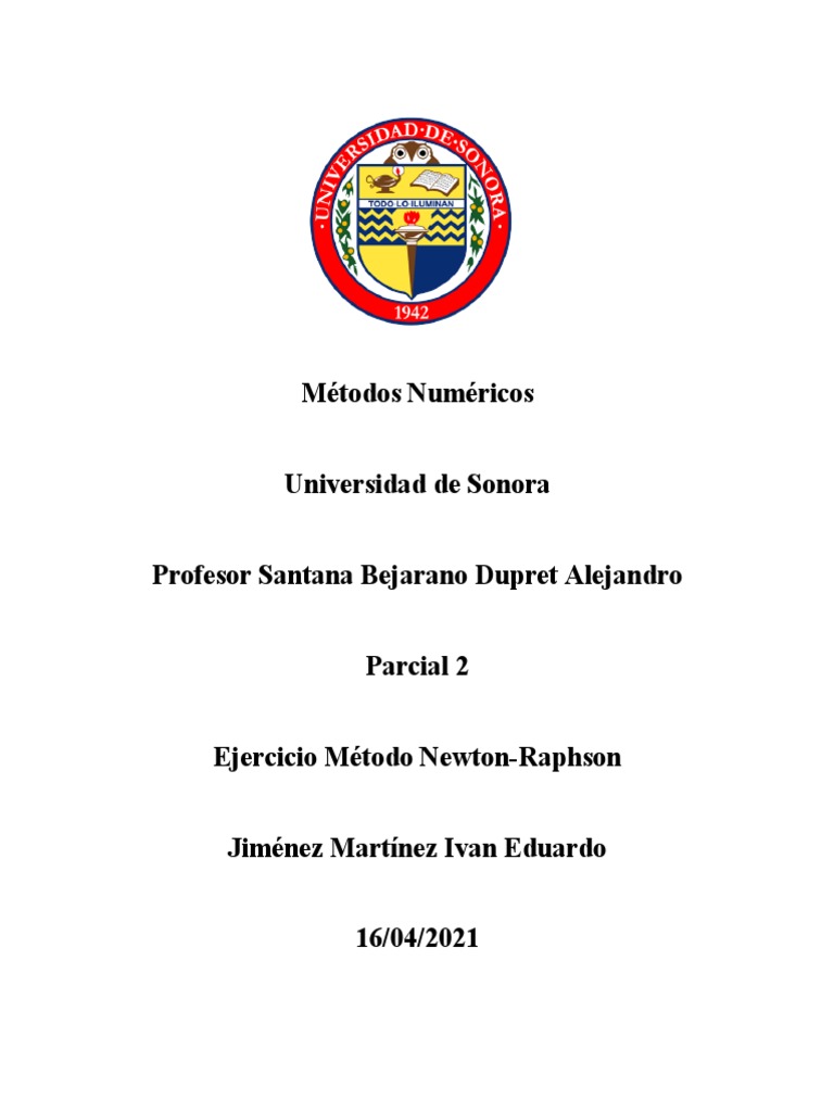Método Newton-Raphson en Python | PDF | Métodos y materiales de ...