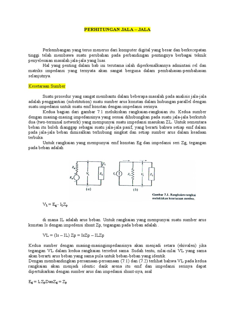 Analisis Jala-Jala Listrik dan Tegangan | PDF